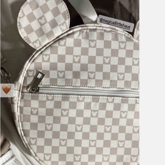 Bags | Disney Inspired Mickey Mouse Checkered Tanwhite Crossbody | Poshmark